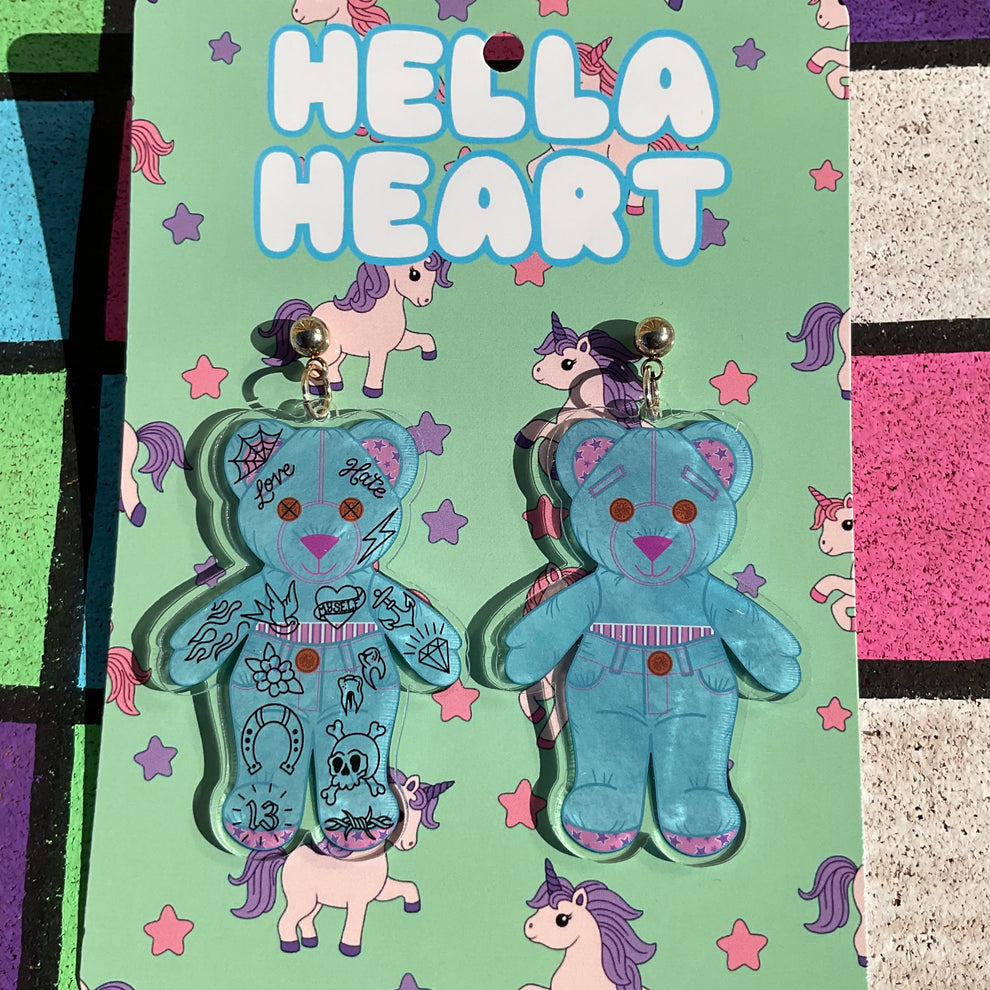Scribble Bears ~ Blue – Hella Heart