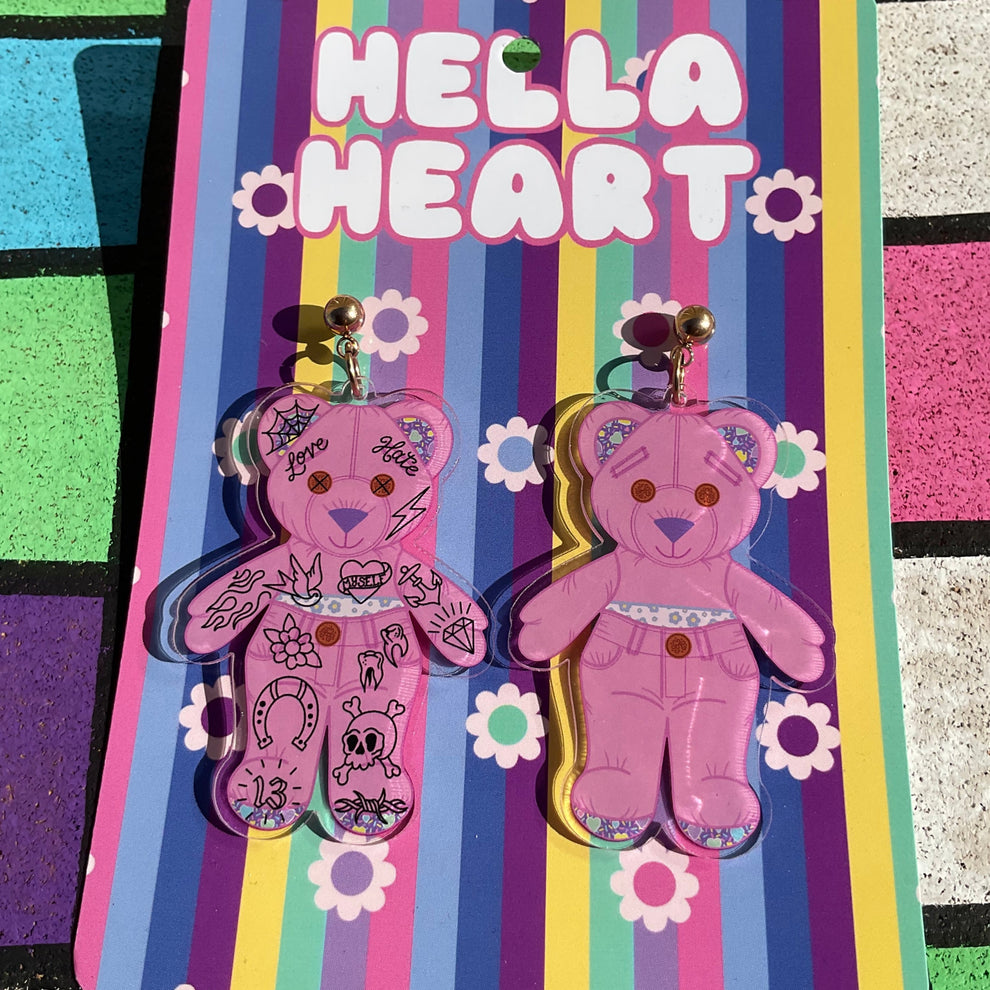 Scribble Bears ~ Pink – Hella Heart